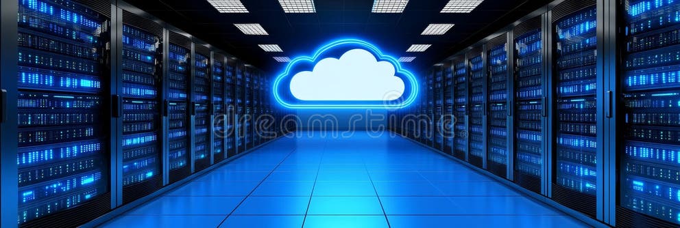 Blue Cloud Computing, Big Data Storage, and Server Room Technology in a Futuristic Data Center ...