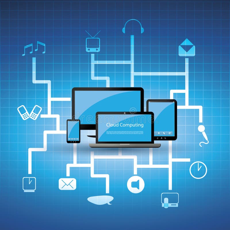 Cloud Computing Concept stock vector. Illustration of infrastructure ...