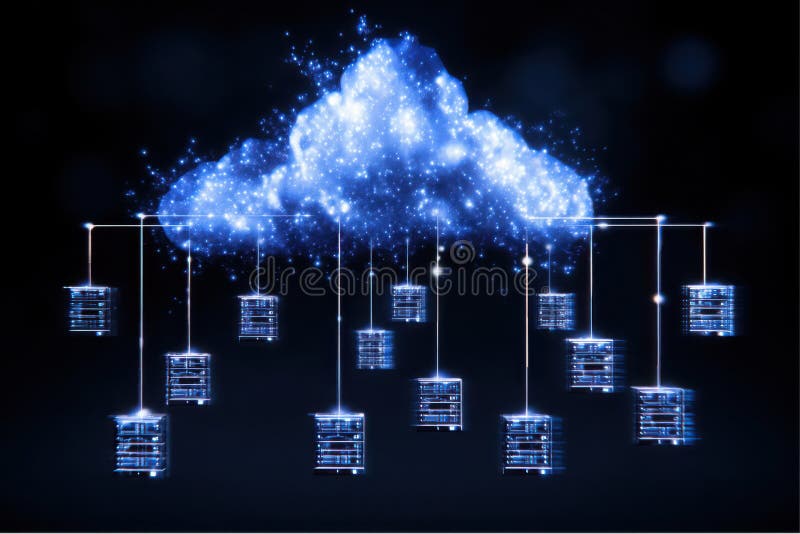 Cloud Network Connecting Servers Data Center Technology Concept Stock Photos - Free & Royalty ...