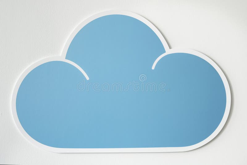 Blue cloud cut out icon stock illustration. Illustration of season ...