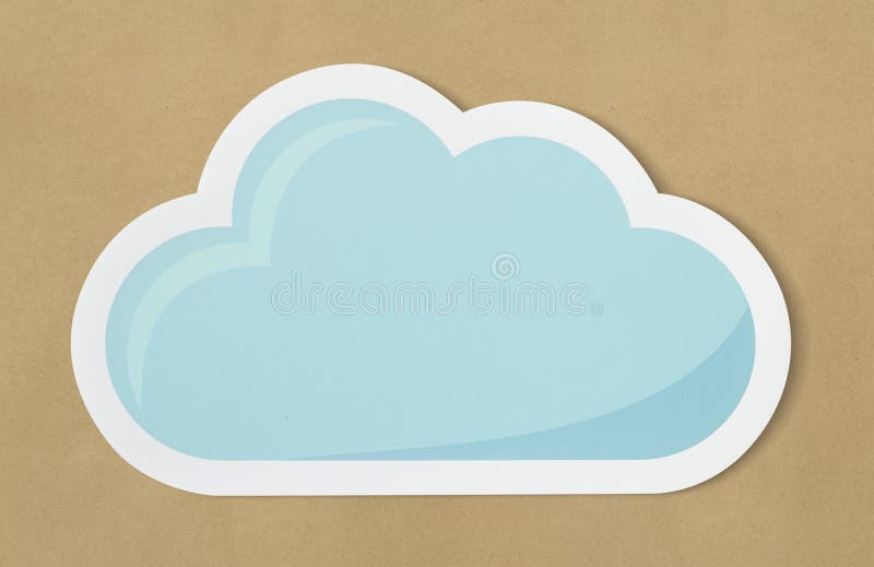 Blue Cloud Cut Out Paper Craft Icon Design Stock Photo - Image of ...