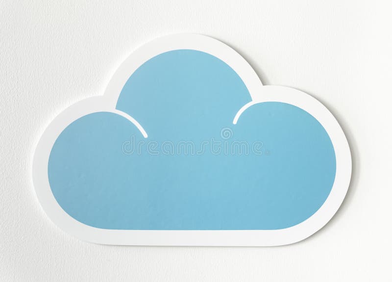 Blue Cloud Data Storage Icon Stock Photo - Image of icon, element ...