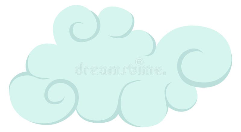 Blue Cloud. Fluffy Sky Element Stock Vector - Illustration of element ...