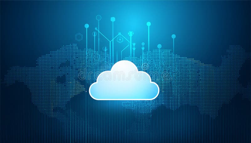 Blue cloud stock illustration. Illustration of digital - 370270808