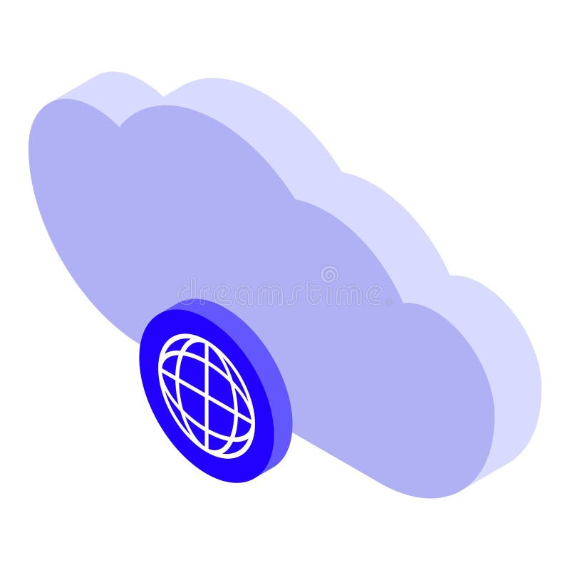 Cloud Computing Connecting To Global Network Isometric Icon Stock ...