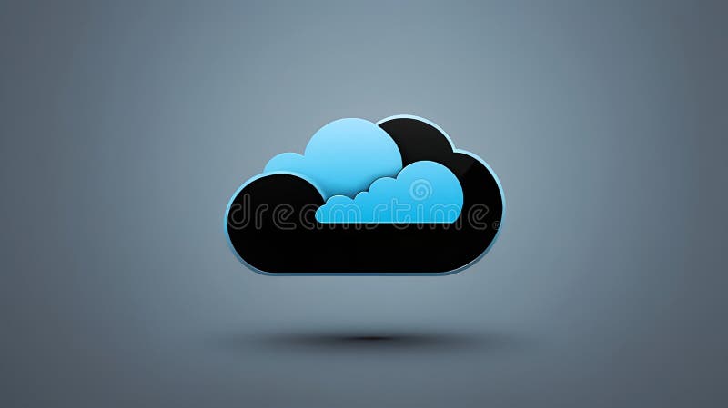 Blue Cloud Icon stock illustration. Illustration of neutral - 381512928