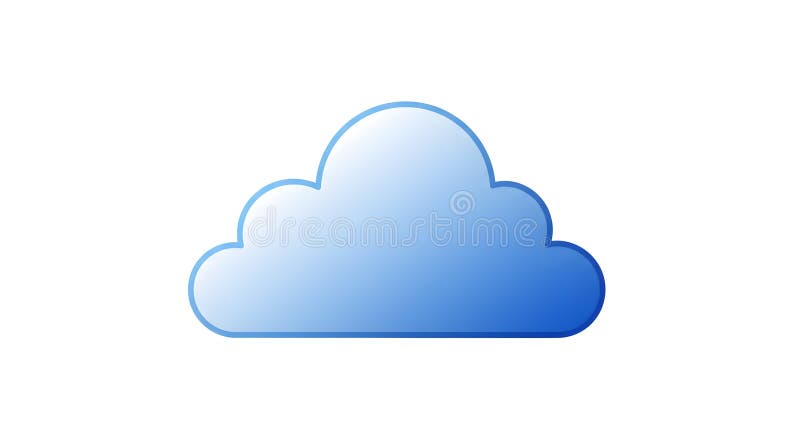 Blue Cloud Icon stock illustration. Illustration of internet - 370068423