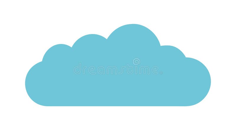 Blue Cloud Icon Weather Sky Nature Element Graphic, Vector Design ...