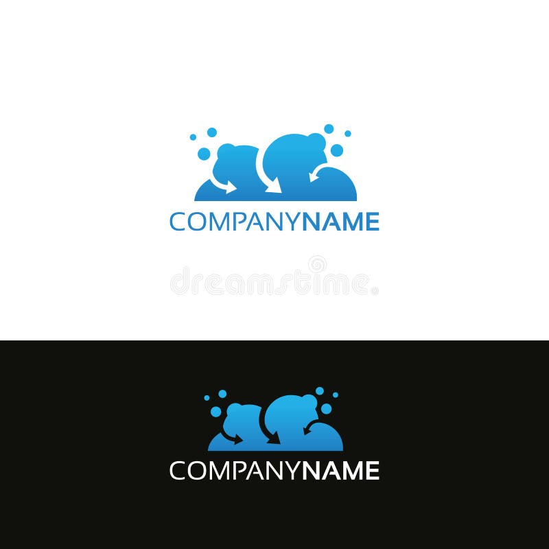 Blue Cloud Logo Design. Design Concept, Creative Symbol, Icon Stock ...