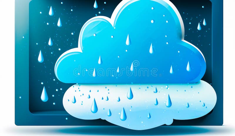 Cloud Computing Icon Rain Drops Stock Illustrations – 49 Cloud ...