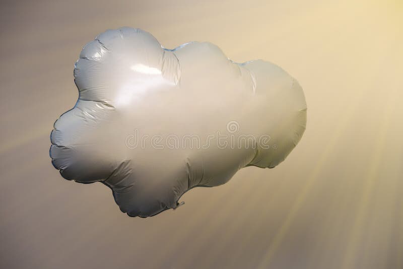 Cloud Shaped Plastic Balloon Stock Image - Image of reflection, idea ...