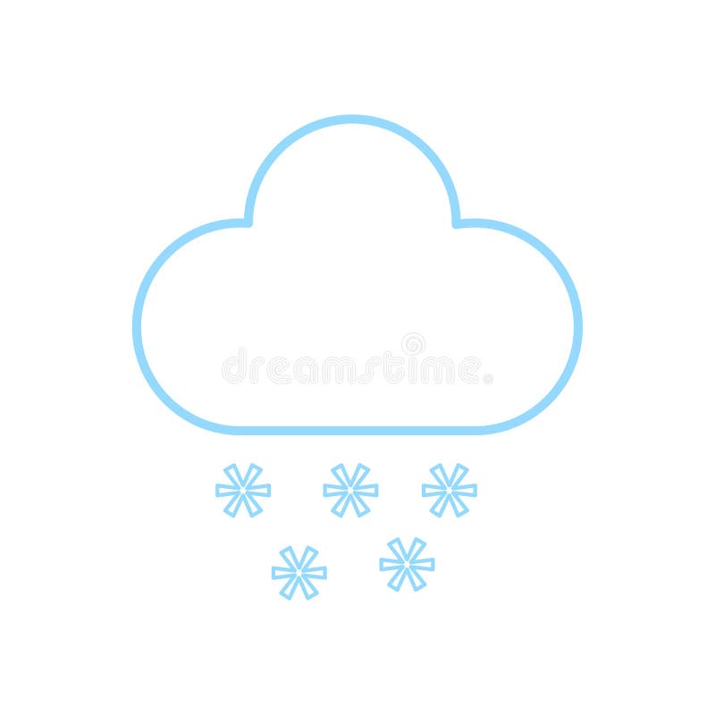 Blue Cloud with Snowflakes Icon. Vector Illustration. Stock Image Stock ...