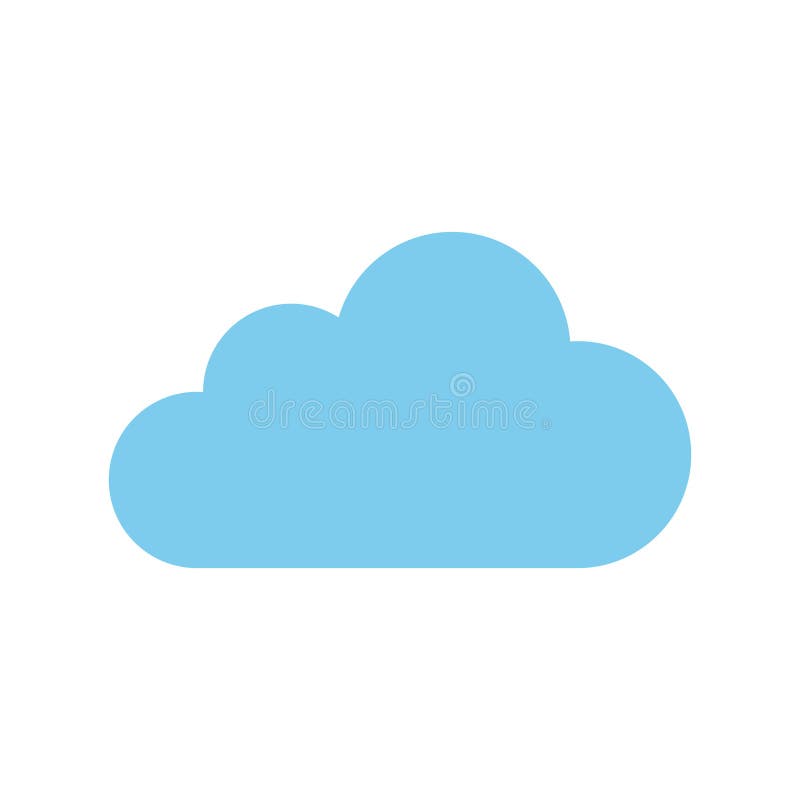 Blue Cloud Storage Drive Icon Flat Vector Illustration Stock Vector ...