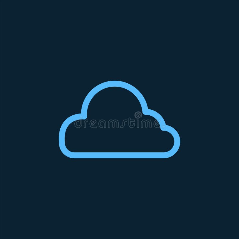 Blue Cloud Storage Symbol Vector Stock Vector - Illustration of data ...