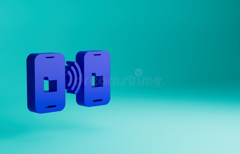 Blue Cloud Technology Data Transfer and Storage Icon Isolated on Blue Background. Minimalism ...