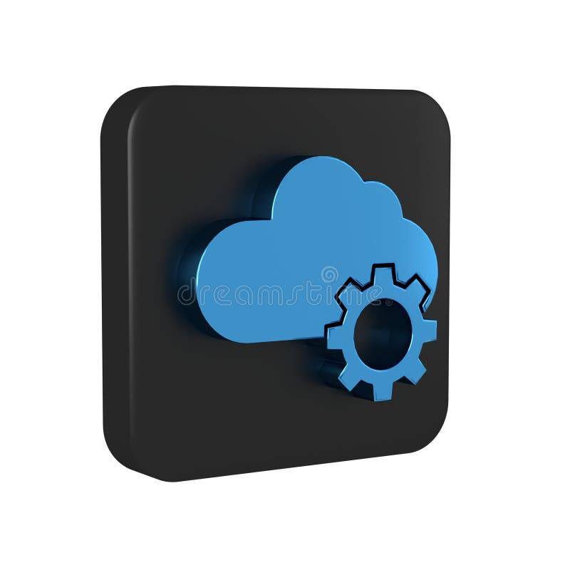 Blue Cloud Technology Data Transfer and Storage Icon Isolated on ...