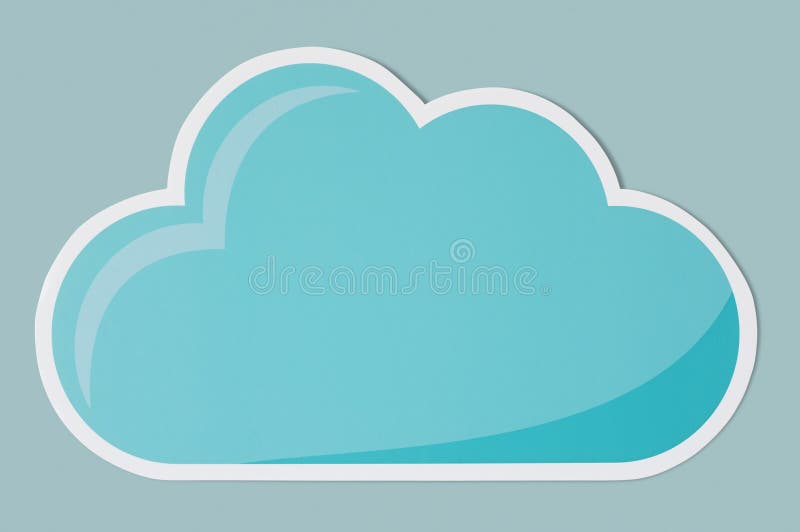 Blue Cloud Technology Symbol Icon Stock Illustration - Illustration of ...