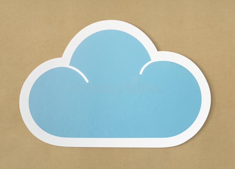 Blue Cloud Technology Symbol Icon Stock Image - Image of icon, digital ...