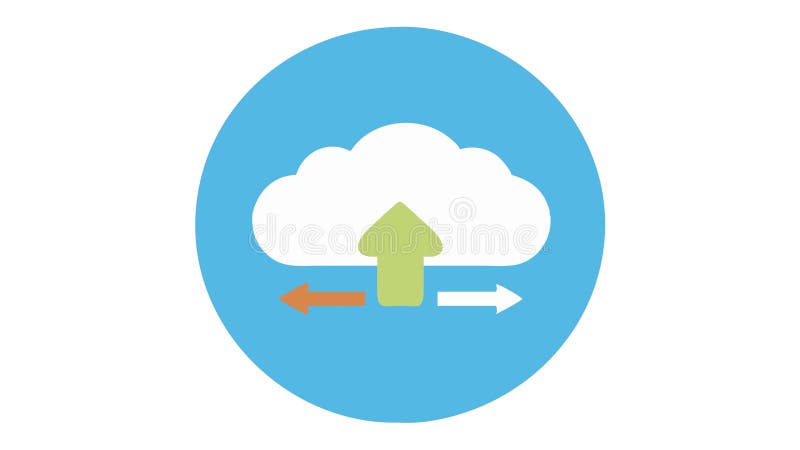Blue Cloud Upload Symbol Icon Flat Design, Vector Design Generative AI ...