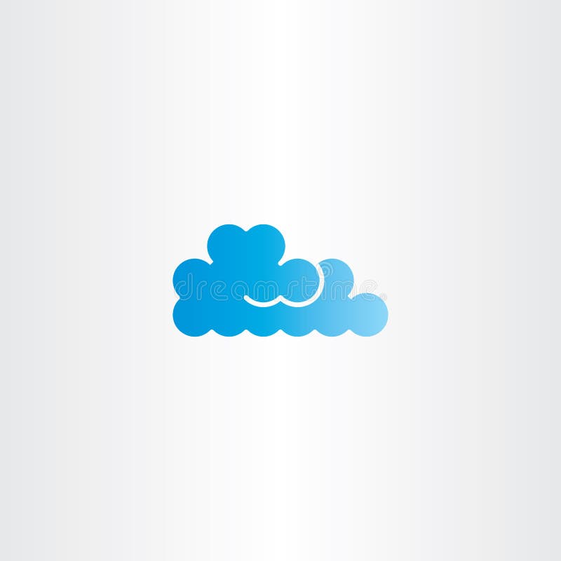 Blue Cloud Vector Icon Logo Element Stock Vector - Illustration of ...