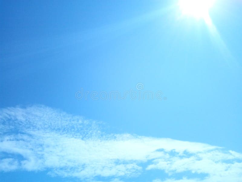 Blue Cloudless Sky on a Sunny Summer Day Stock Photo - Image of wind ...