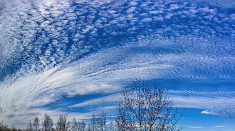 In the Blue Clouds Formed by the Wind in the Blue Sky Stock Image ...