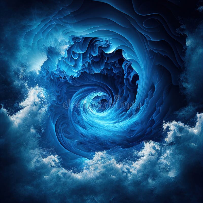 Blue Clouds Vortex Energy Background Stock Image - Image of explosion ...