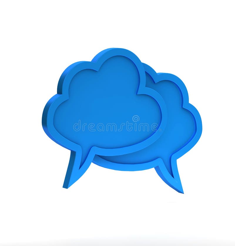 Blue dialog icon stock illustration. Illustration of discussion - 31889688