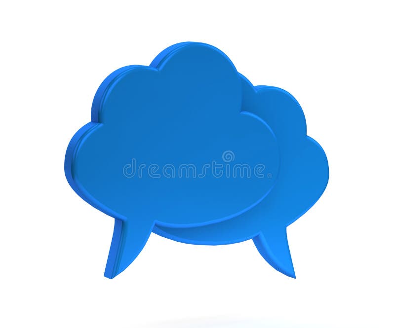 Blue cloudy dialog stock illustration. Illustration of glossy - 36780879