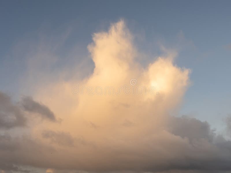 Blue Cloudy Sky Background. Nature Cloudscape Scene Stock Photo - Image ...