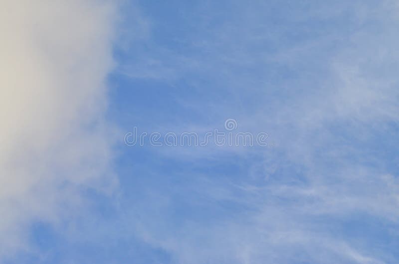 A Blue Cloudy Sky with Many Small Clouds Blocking the Su Stock Image ...