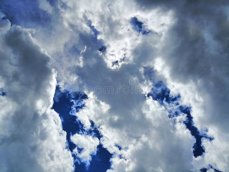 Blue cloudy sky stock image. Image of blue, sunny, cloudy - 153746643