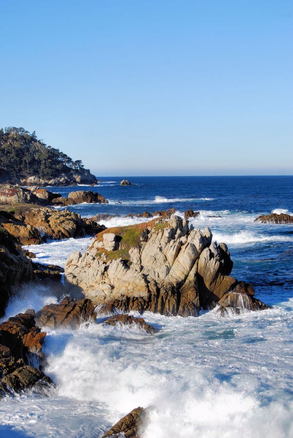 Blue Coast stock image. Image of central, beautiful, waves - 9533723