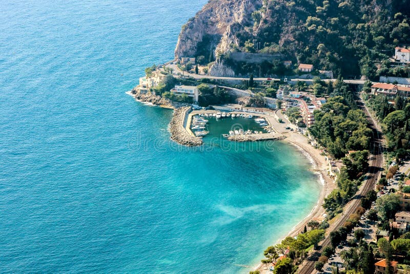 Blue coast at nice france stock photo. Image of port - 105258378