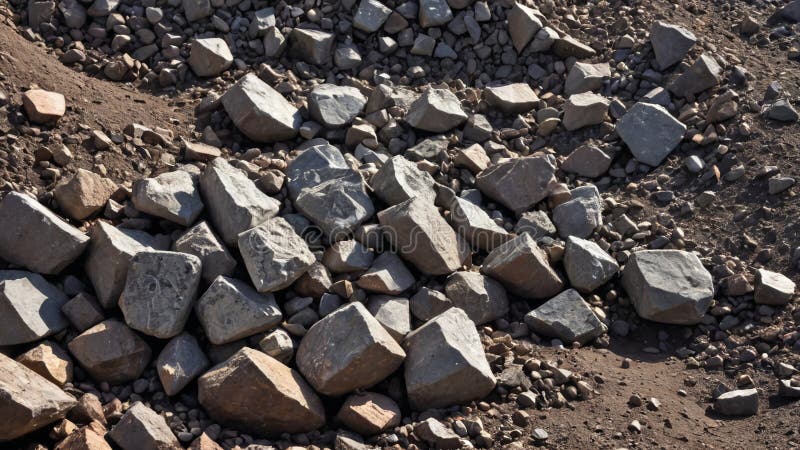 Blue Cobalt Ore Stack in Mining Site Stock Illustration - Illustration ...