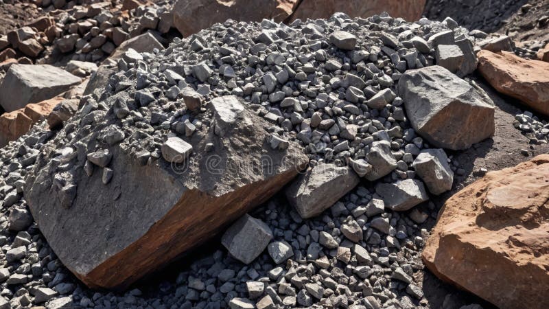 Blue Cobalt Ore Stack in Mining Site Stock Illustration - Illustration ...