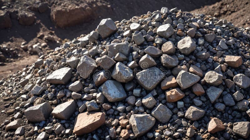 Blue Cobalt Ore Stack in Mining Site Stock Illustration - Illustration ...