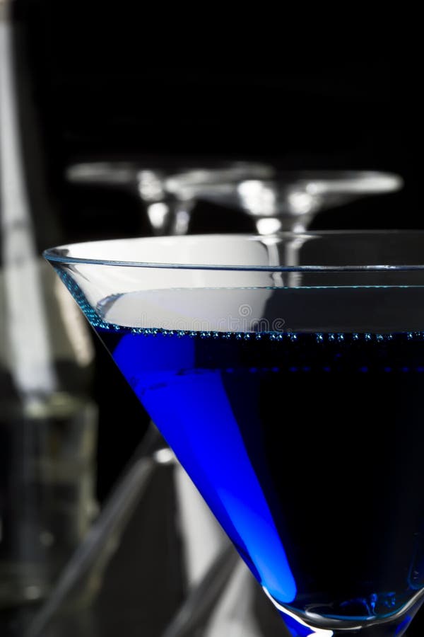 Blue cocktail stock image. Image of celebration, elegant - 18258805