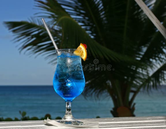Blue cocktail stock image. Image of inviting, tree, caribbean - 930373