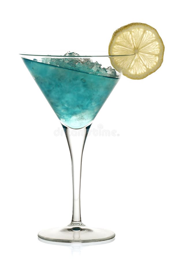 Blue cocktail stock image. Image of reflection, lime - 95439741