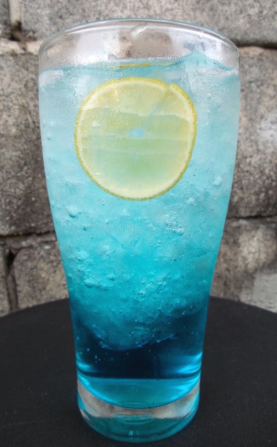 Blue cocktail stock photo. Image of alcohol, summer, blue - 37217262
