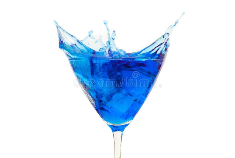 Blue cocktail stock image. Image of alcoholic, glass - 33941243