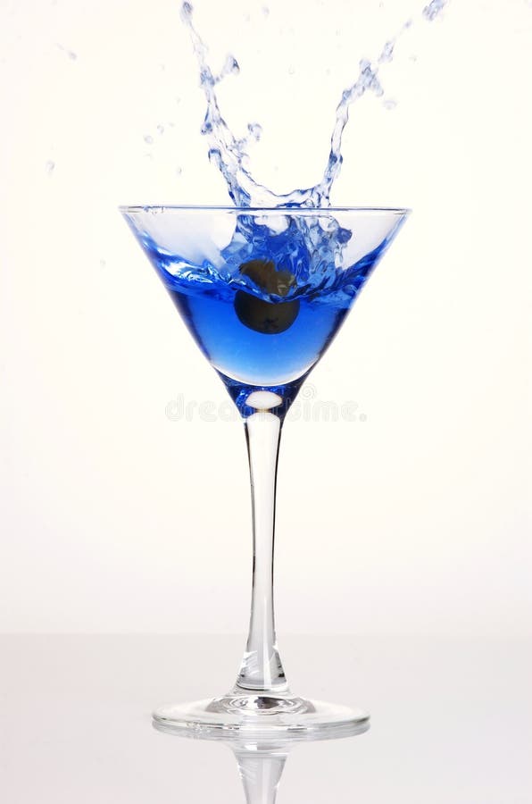 Blue cocktail with splash stock photo. Image of celebration - 13447234