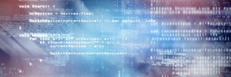 Blue code stock illustration. Illustration of words - 110614014