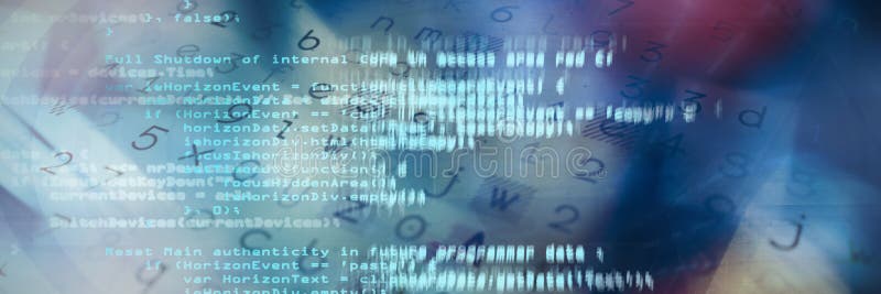 Blue code stock illustration. Illustration of words - 110614131