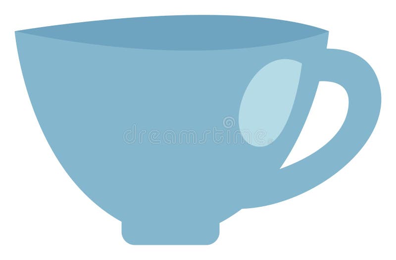 Blue coffee cup, icon stock vector. Illustration of white - 260374488