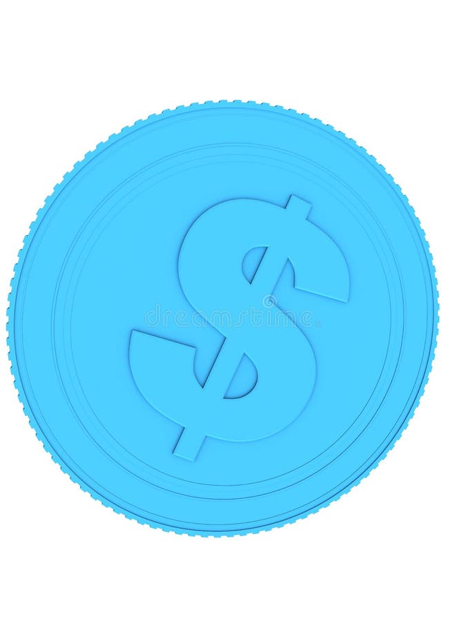 Blue coin stock illustration. Illustration of star, award - 14137692