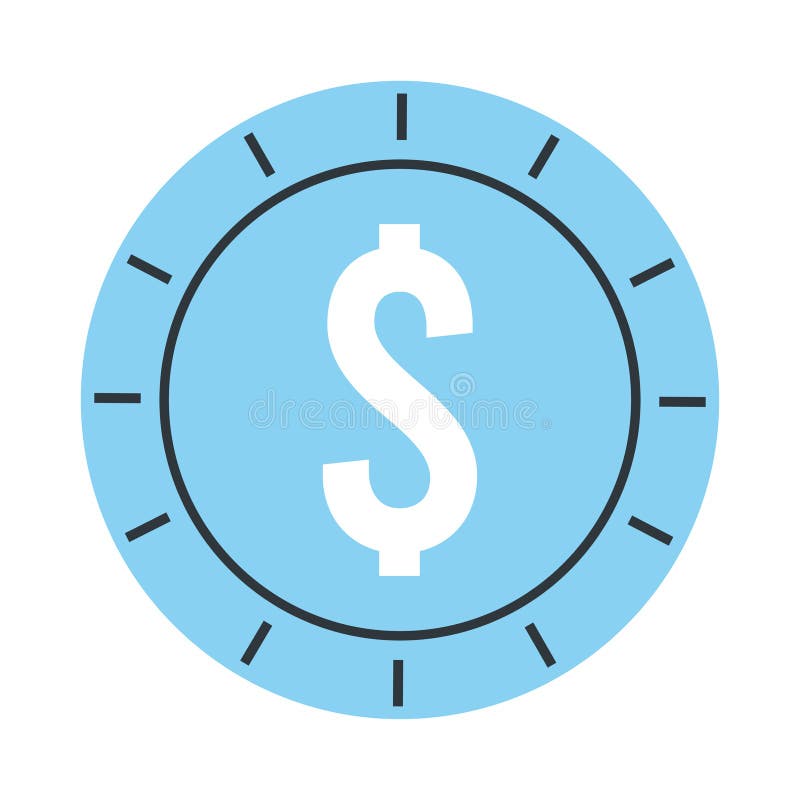 Blue coin money stock vector. Illustration of account - 228919239