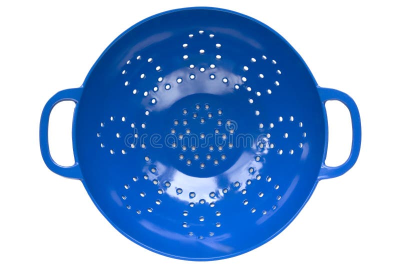 Blue Colander with Fresh Lettuce Stock Image - Image of colander ...