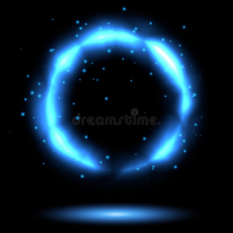 Blue Cold Plasma Ring - Vector Nonthermal Flame Plasm Annulus with ...